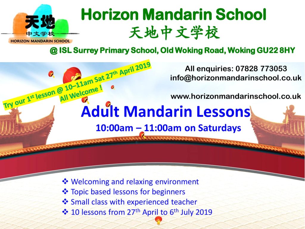 Adult Mandarin Class – Horizon Mandarin School